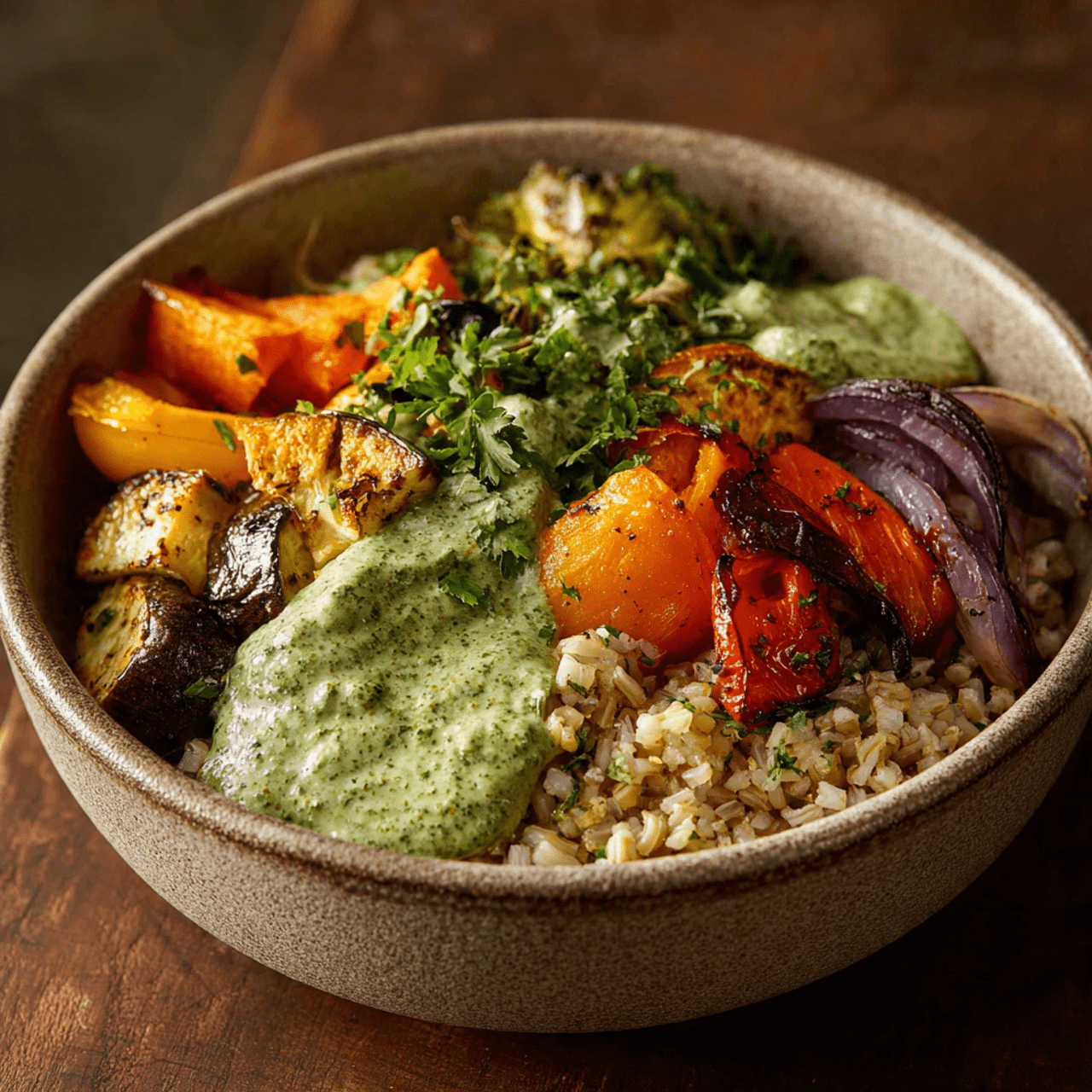 The Ultimate Roasted Vegetable Bowls with Green Tahini (Healthy Dinner ...
