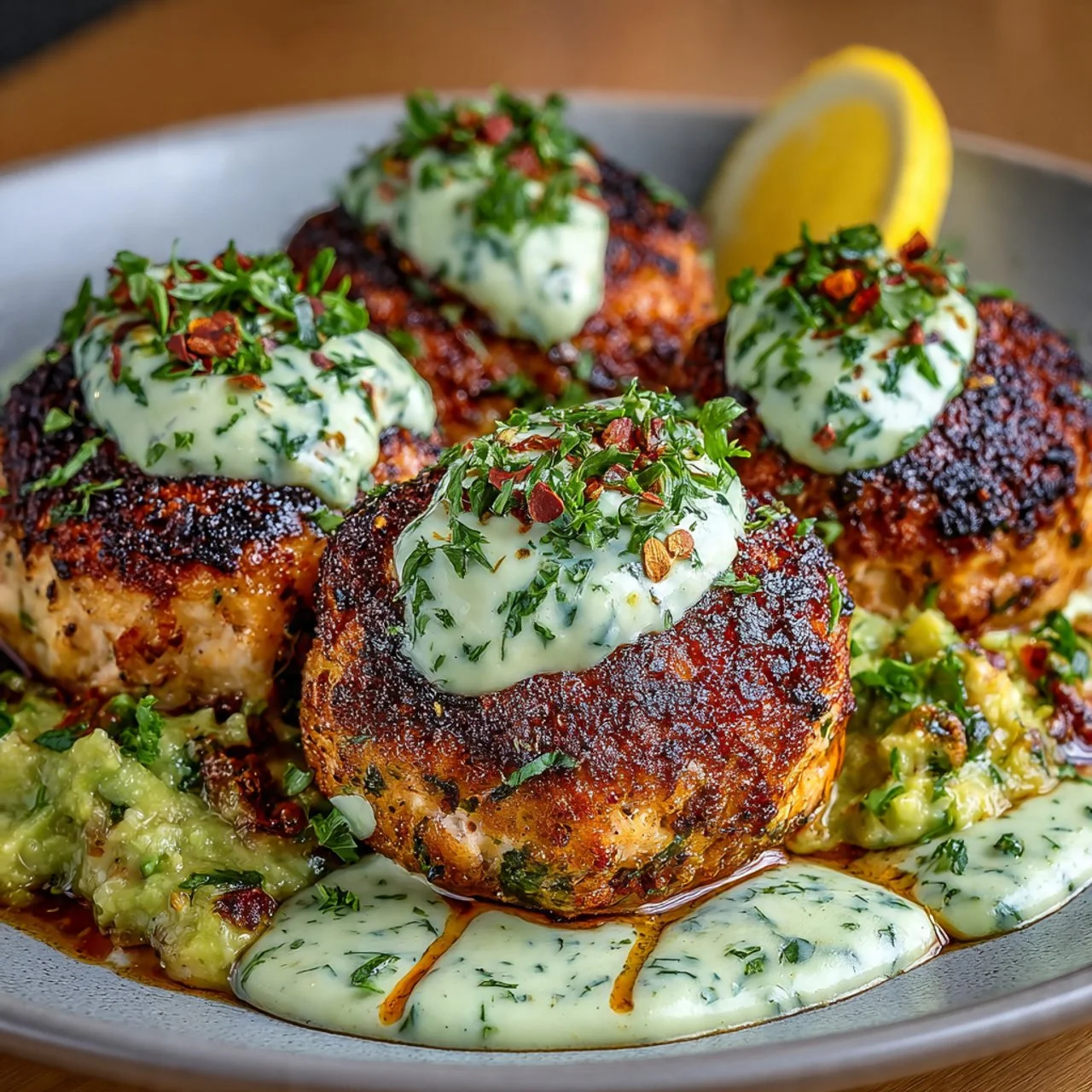 Baked Salmon Balls with Creamy Avocado Sauce – WiseRecipes