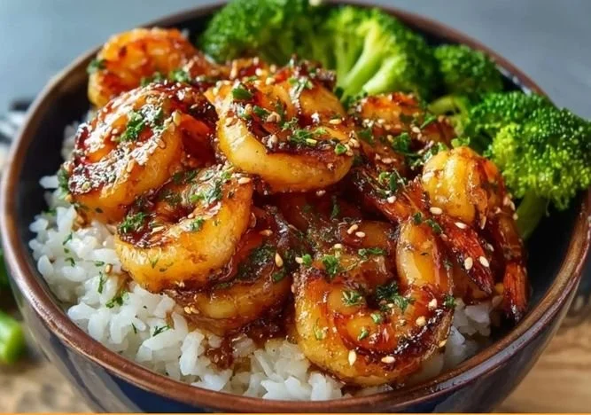 Honey Garlic Shrimp Bowls – WiseRecipes