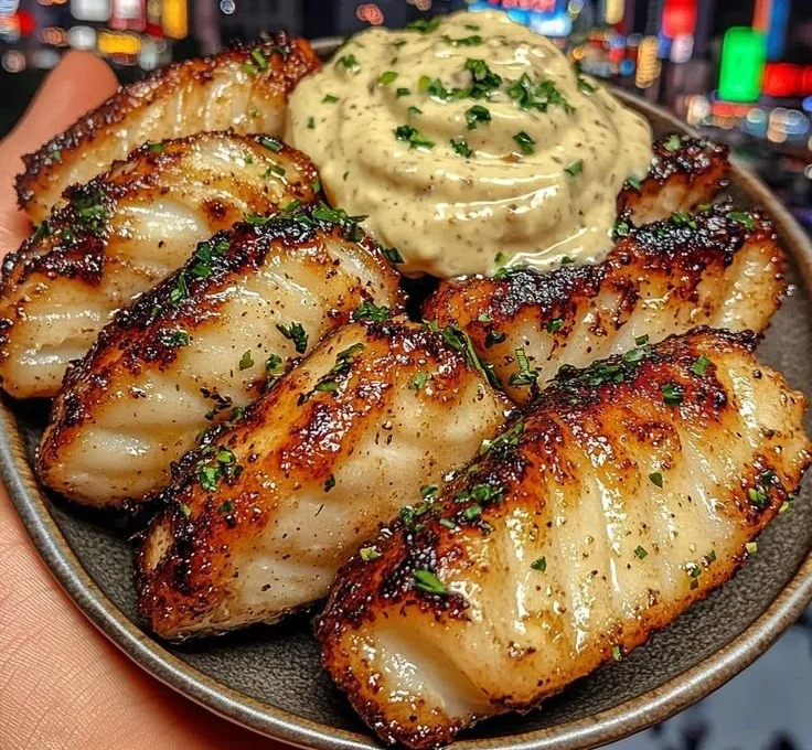 Lemon Butter Fish Bites with Garlic Aioli – WiseRecipes