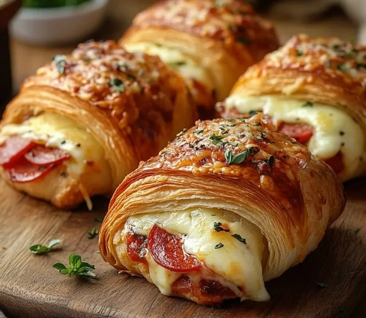 Mozzarella Pepperoni Croissant Rolls – WiseRecipes