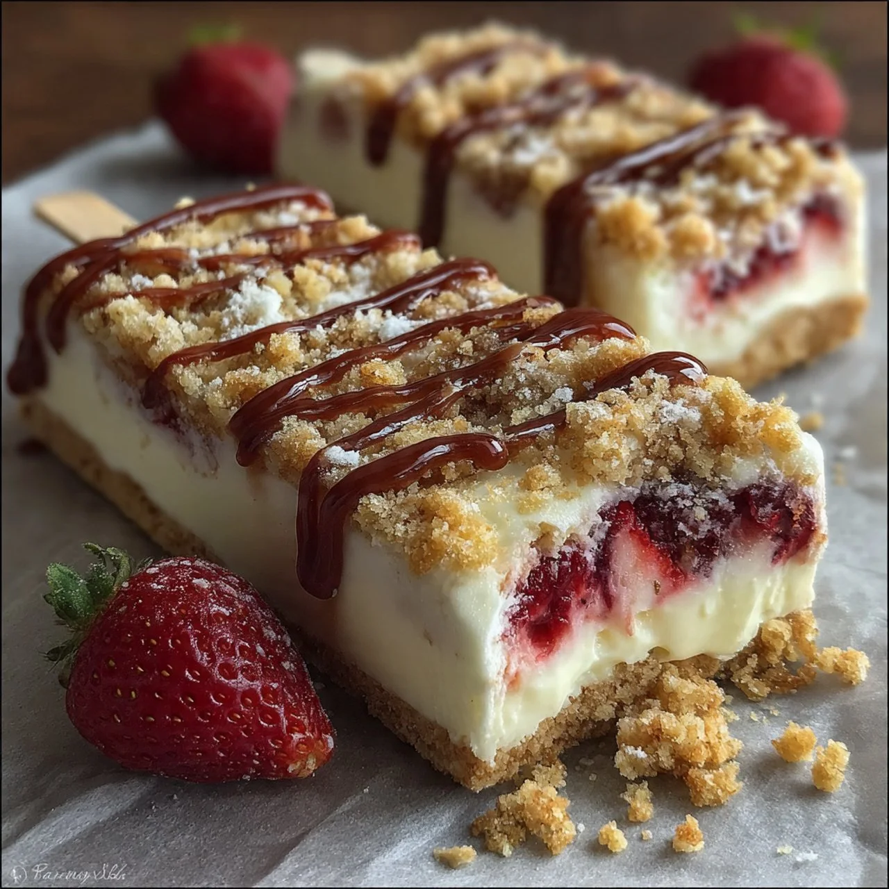 Strawberry Shortcake Ice Cream Bars – WiseRecipes